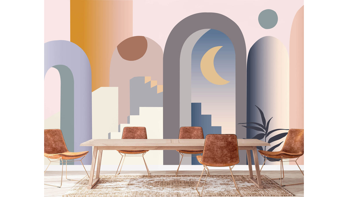 MurMur Papier Peint Premium par Mathilde - Epure - Porte Arrondie et ...